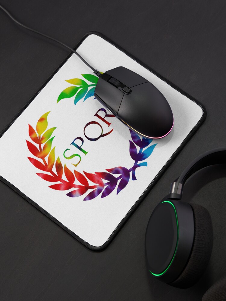 "Ancient Rome SPQR emblem tie-dyed transparent background" Mouse Pad ...