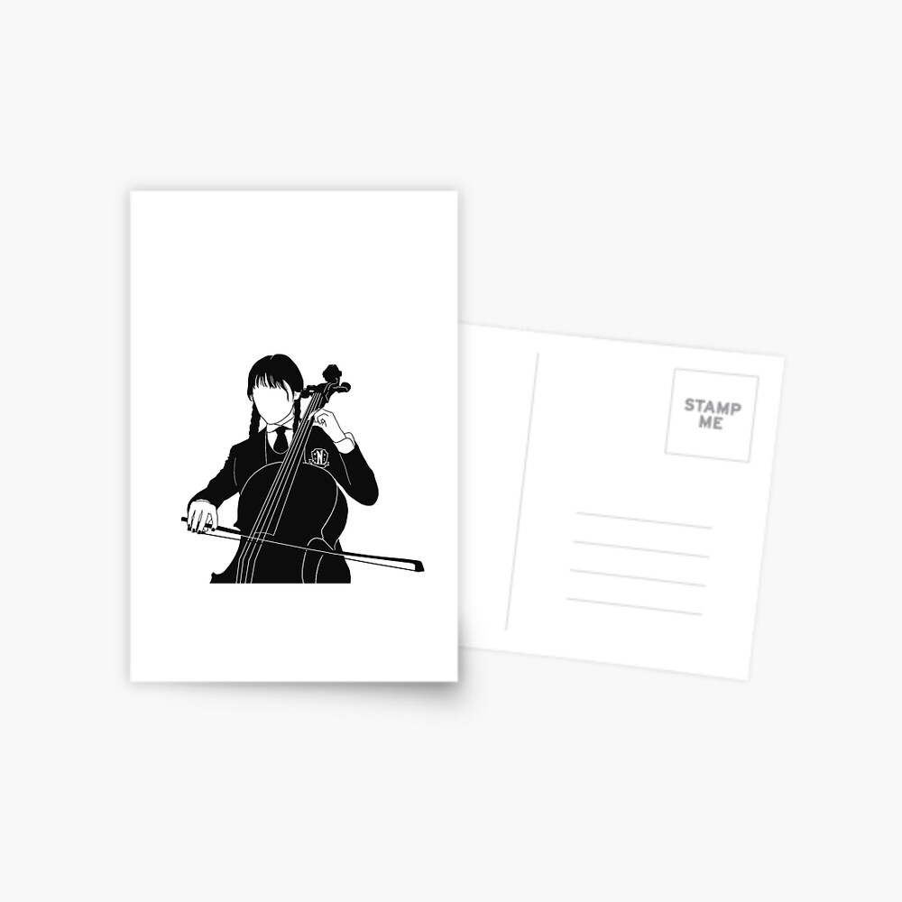 "Wednesday Addams plays cello" Sticker for Sale by Jokel-art | Redbubble