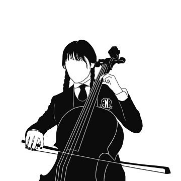"Wednesday Addams plays cello" Sticker for Sale by Jokel-art | Redbubble