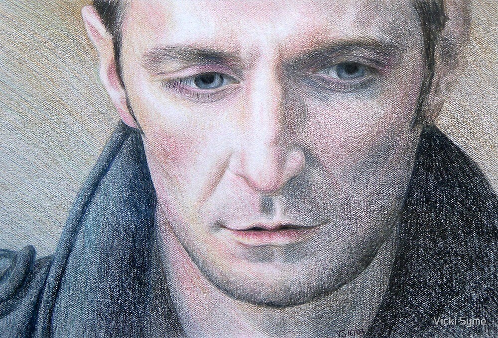 "Richard Armitage Coloured Pencil Drawing" by Vicki Syme | Redbubble