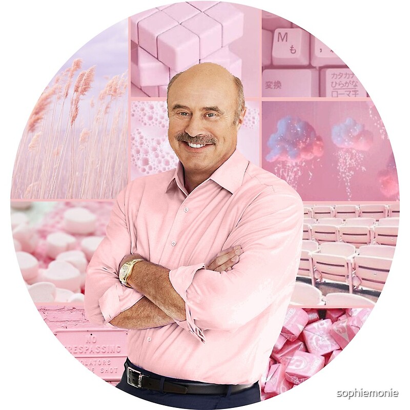"Dr. Phil - PINK COLLAGE (Circle Edition)" by sophiemonie | Redbubble