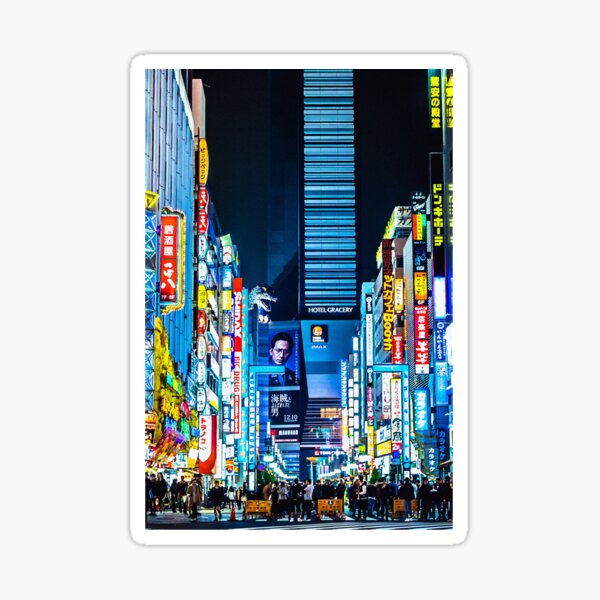 "Japanese Cyberpunk Tokyo Street Art" Sticker for Sale by ElephaTees ...