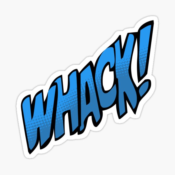 "Whack! Comic Book Sound" Sticker by apstephens | Redbubble