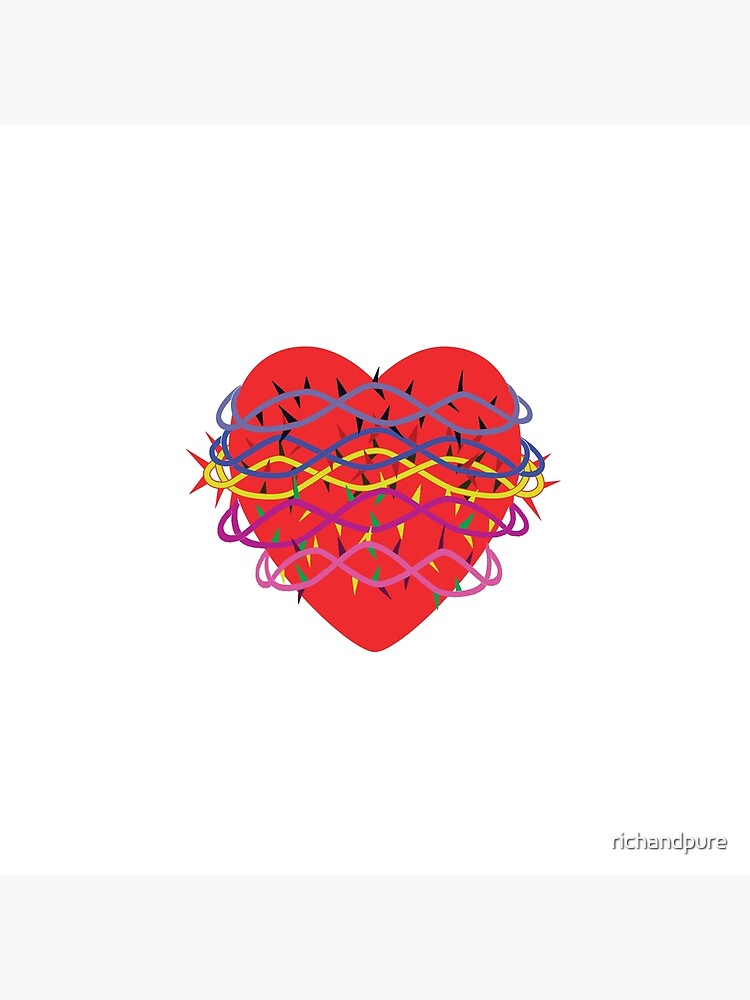 Lámina fotográfica «corazón enredado corazón de fresa, corazón espinoso ...