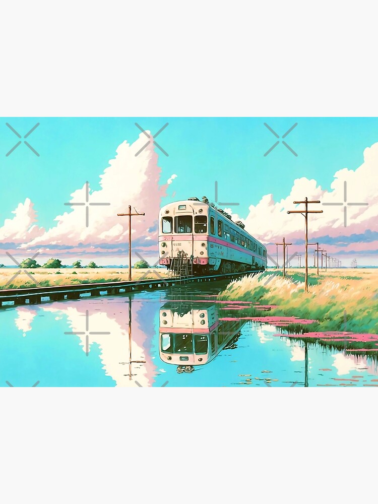 "Retro Anime Style Old Japanese Train" Poster for Sale by KaPrints ...
