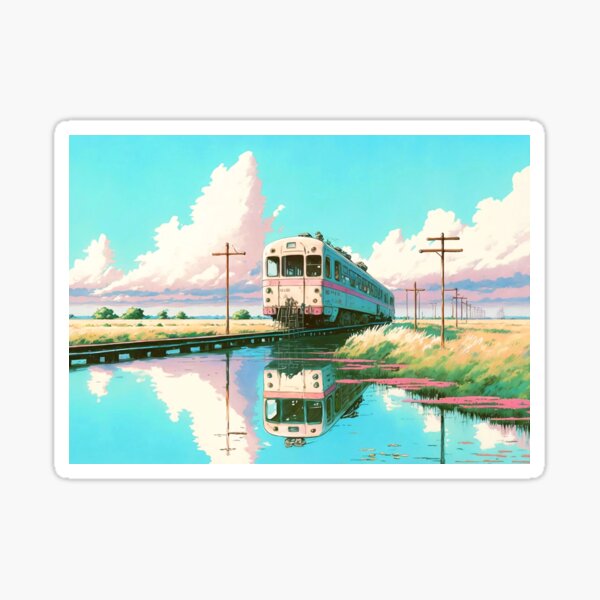 "Retro Anime Style Old Japanese Train" Sticker for Sale by KaPrints ...