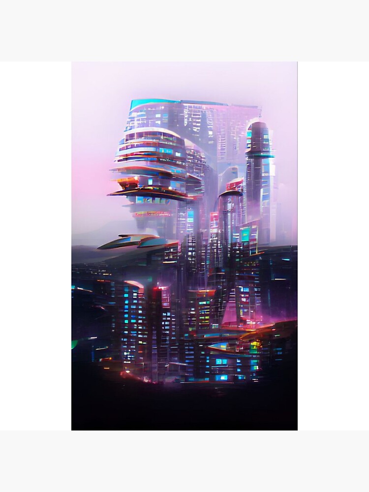 "Cyberpunk City " Sticker for Sale by MrShy | Redbubble