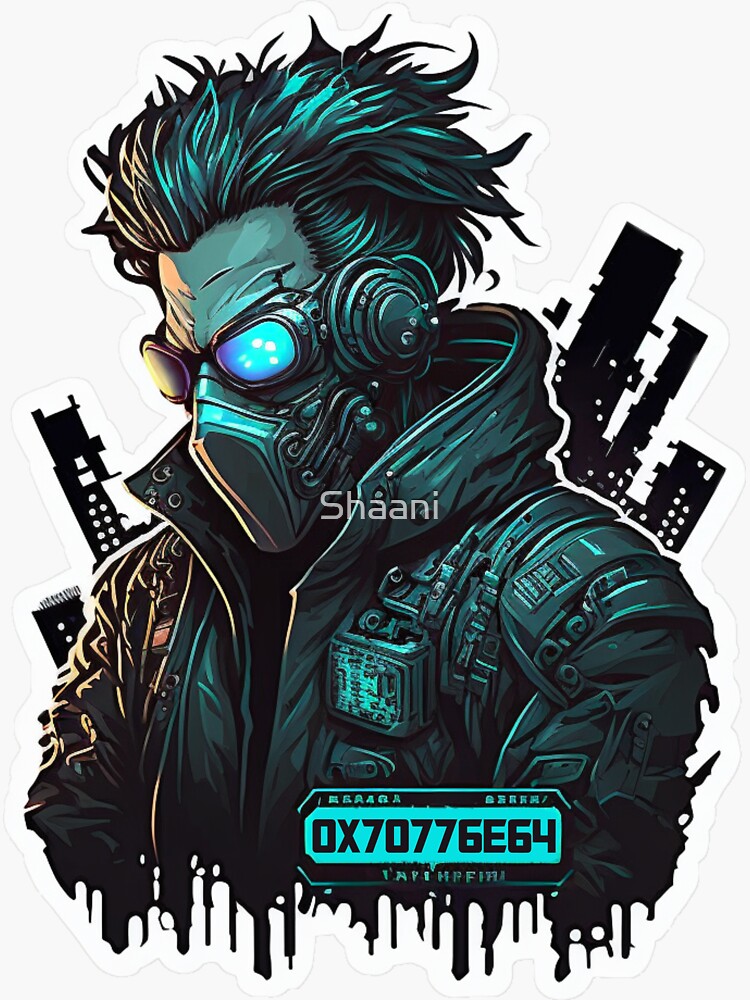 "cyberpunk hackers" Sticker for Sale by Shaani | Redbubble