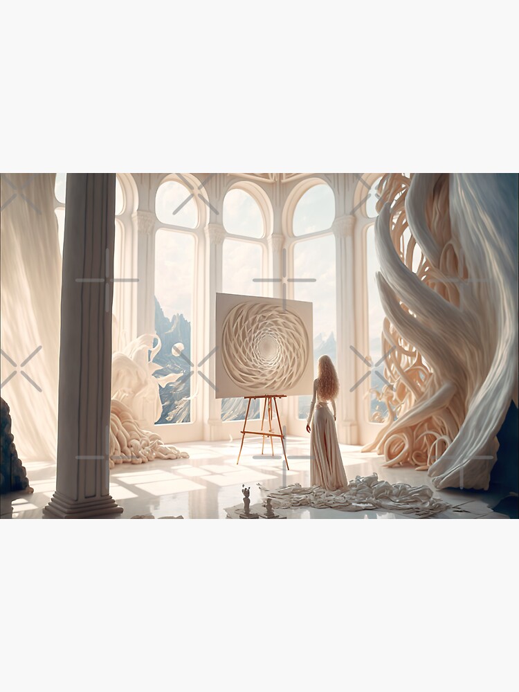 "Fantasy elf woman creating magic art" Sticker for Sale by osssoconcept ...