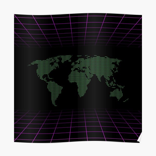 "Matrix world map" Poster for Sale by fashionbrands1 | Redbubble
