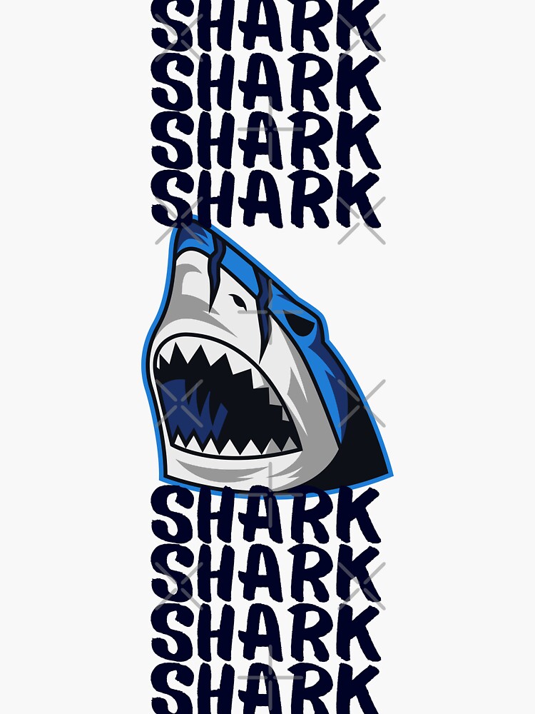 "shark letter line sticker" Sticker for Sale by heladewdesign | Redbubble