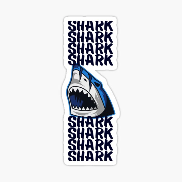 "shark letter line sticker" Sticker for Sale by heladewdesign | Redbubble