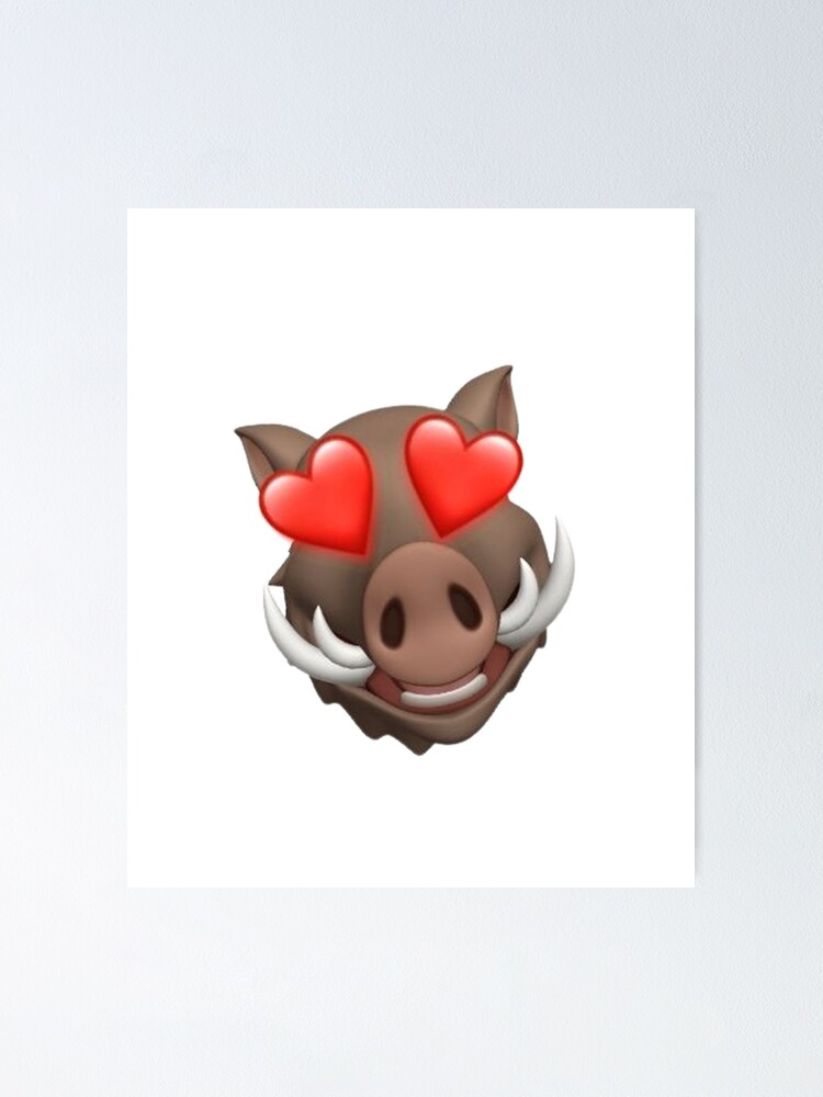 "Boar Head with Star heart sticker" Poster for Sale by pixelspunk ...