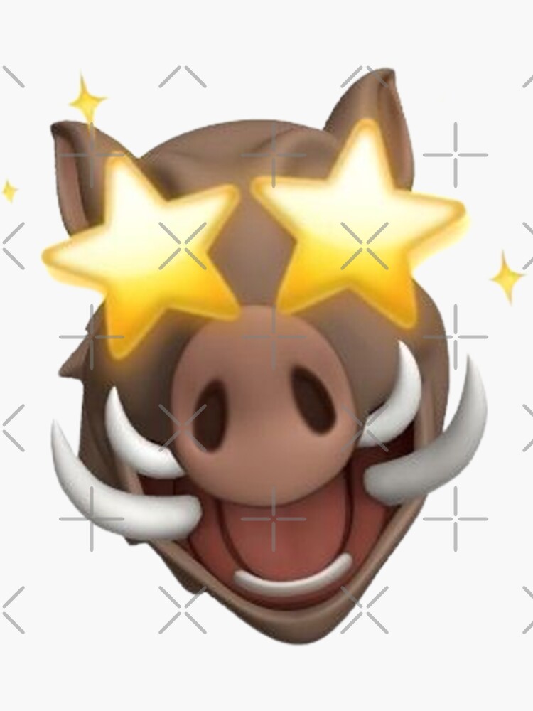 "Boar Head with Star Eyes sticker" Sticker for Sale by pixelspunk ...