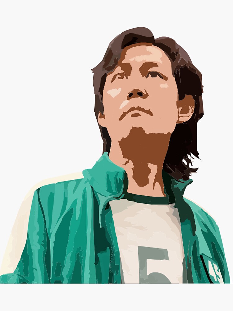 "Squid Game Seong Gi-hun" Sticker for Sale by lalitkumar555 | Redbubble