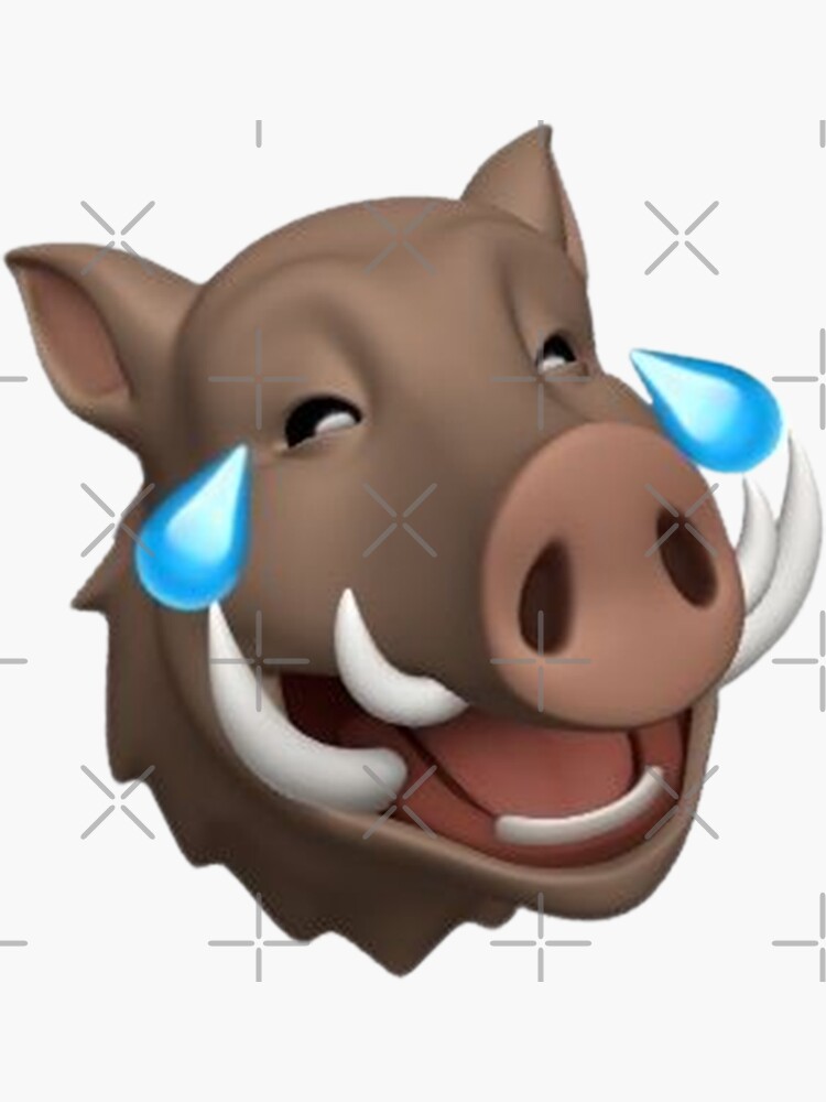 "Boar joy Head sticker" Sticker for Sale by pixelspunk | Redbubble