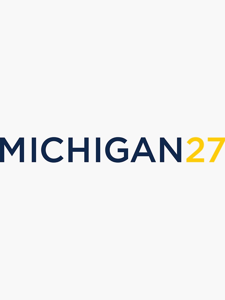 "Accepted to College CLASS OF 27 - Michigan" Sticker for Sale by field3 ...