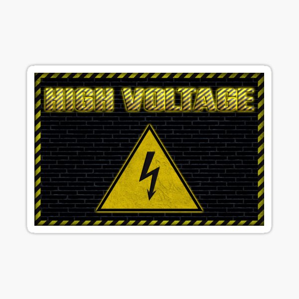 "High Voltage Sign" Sticker for Sale by How67 | Redbubble