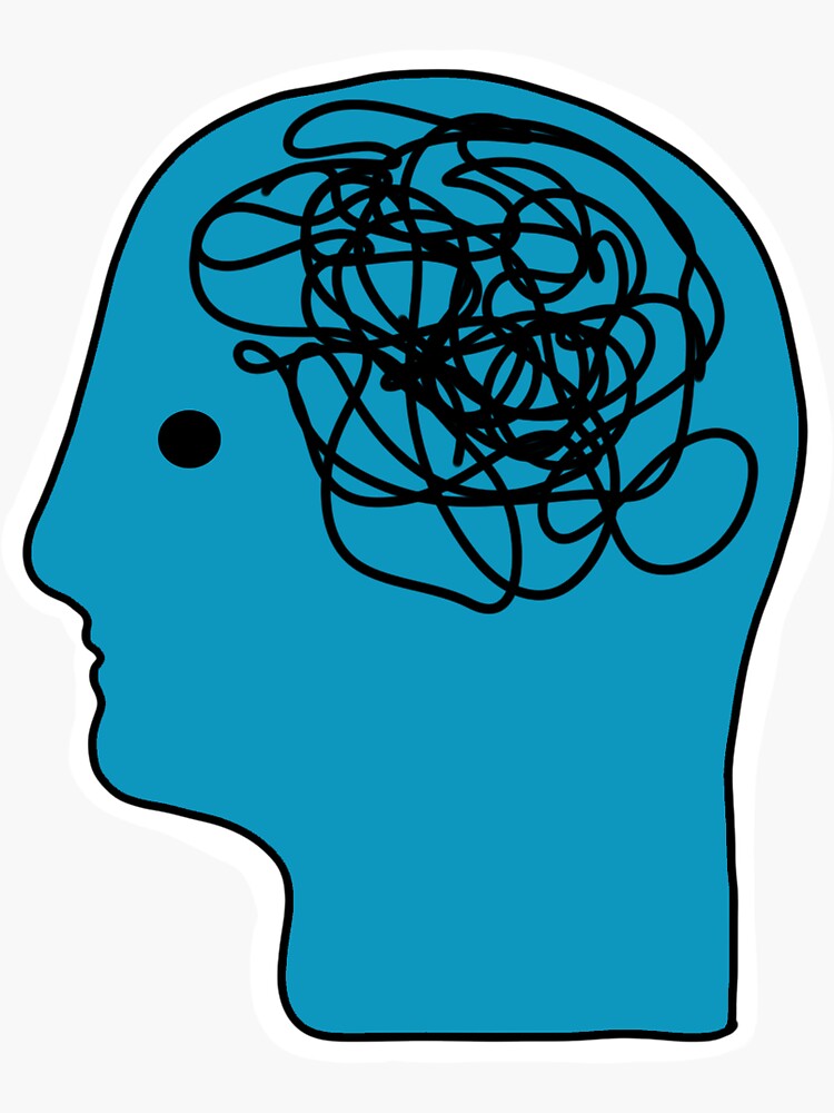 "Fuzzy Brain MHA Design" Sticker for Sale by DuDesigns | Redbubble