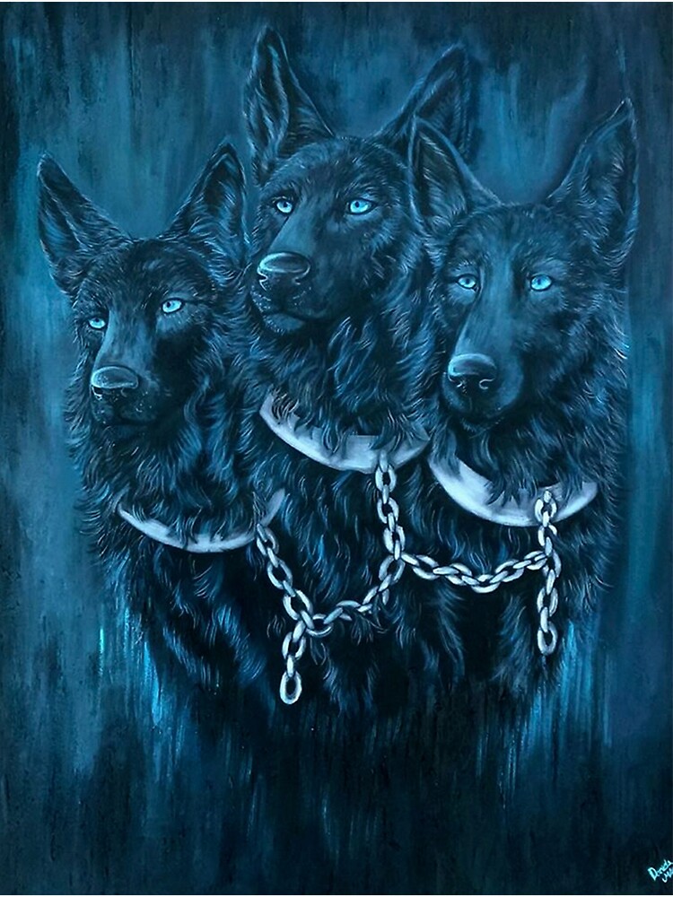 "Blue cerberus" Poster for Sale by Loba-Maior | Redbubble
