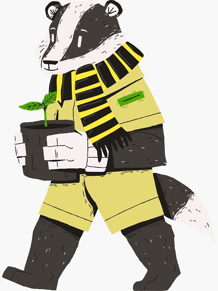 "cute harry p hp huffle badger" Sticker for Sale by SADISTICWITCH ...