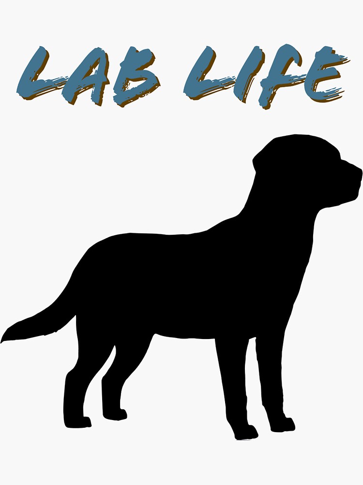 "Lab Life, Black Labrador" Sticker for Sale by StandStrong786 | Redbubble