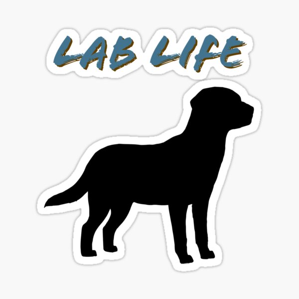 "Lab Life, Black Labrador" Sticker for Sale by StandStrong786 | Redbubble