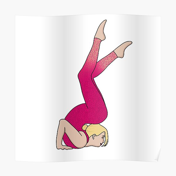 "Pink Contortionist" Poster for Sale by LittlePolina | Redbubble