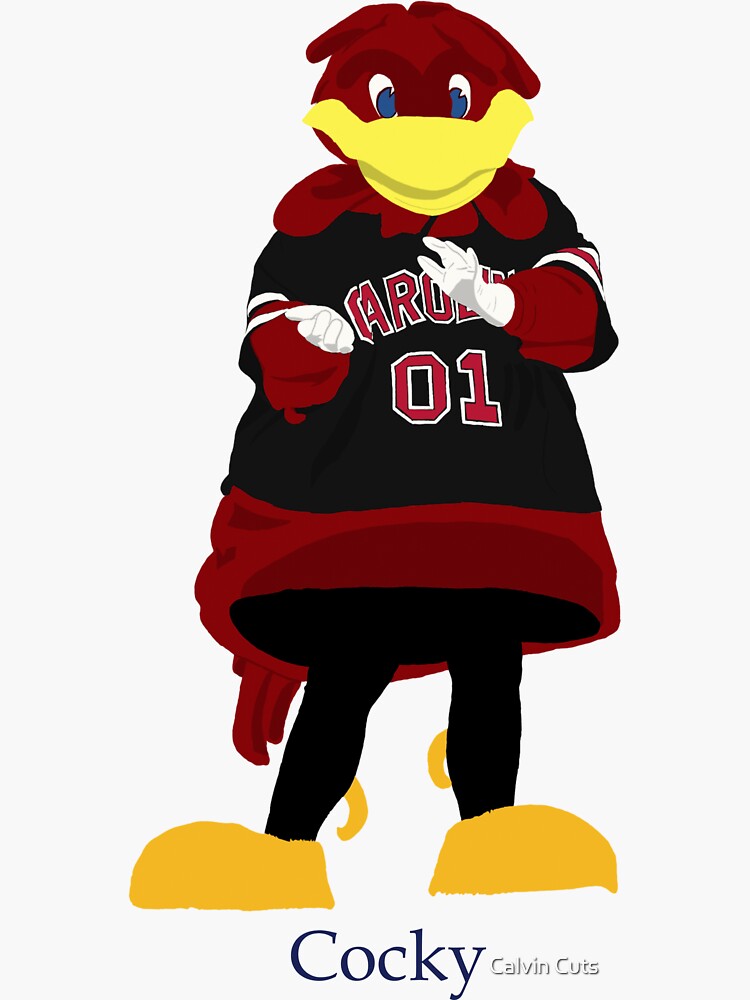 "South Carolina Mascot Cocky Drawing" Sticker for Sale by tysonstreet ...