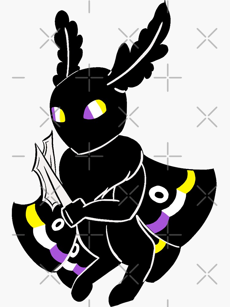 "Non-binary mothman" Sticker for Sale by Robin-Goose | Redbubble