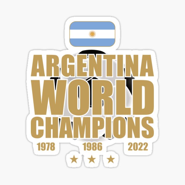 "Argentina World Champions 2022" Sticker for Sale by fezztee | Redbubble