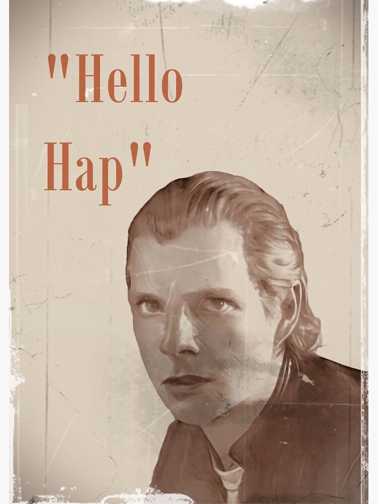 "Hello Hap" Sticker for Sale by leonard-obs | Redbubble