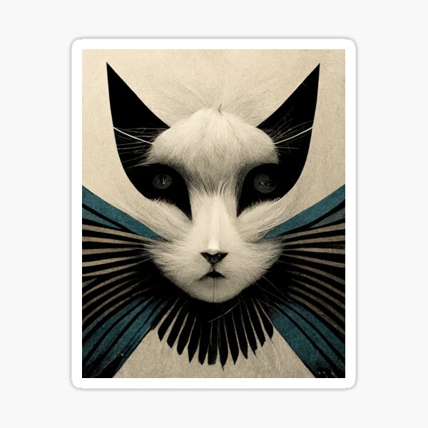 "Cat Vintage Style " Sticker for Sale by selektronik | Redbubble