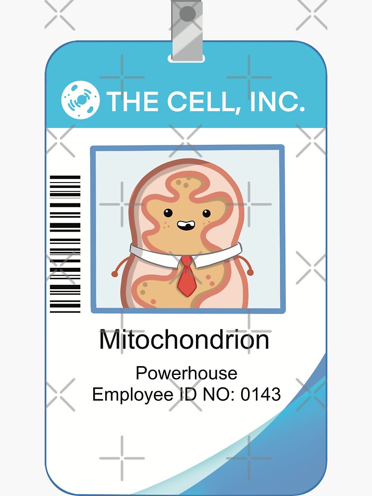 "Powerhouse Of The Cell ID Badge" Sticker for Sale by TrailMixArt ...