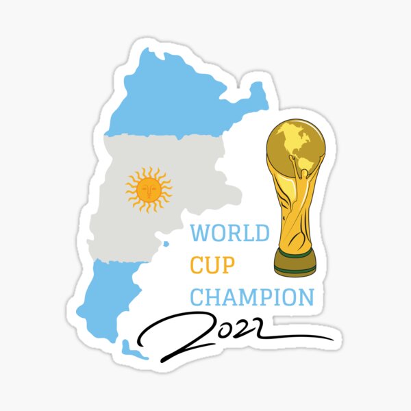 "2022 World Cup Champion Argentina" Sticker for Sale by good1design ...