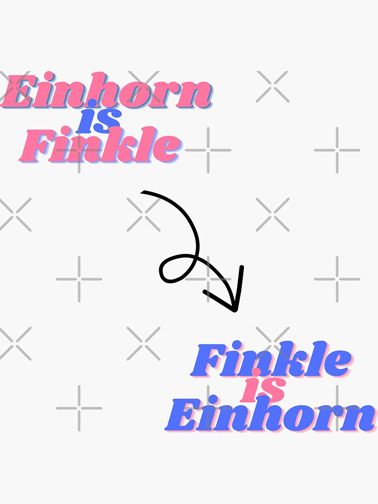 "Einhorn is Finkle v1" Sticker for Sale by opacimeter | Redbubble