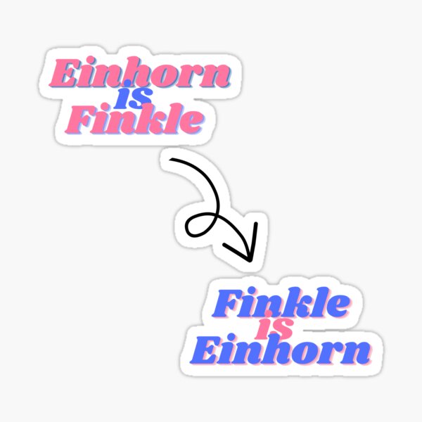 "Einhorn is Finkle v1" Sticker for Sale by opacimeter | Redbubble