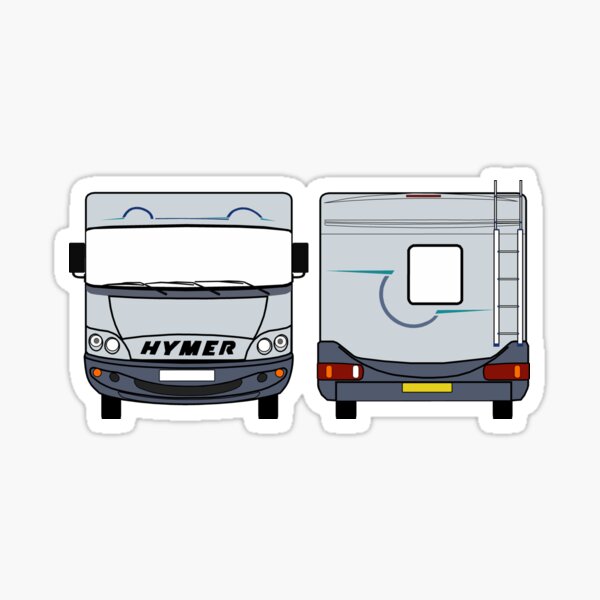 "Hymer Motorhome Front & Back - Colour" Sticker for Sale by ...