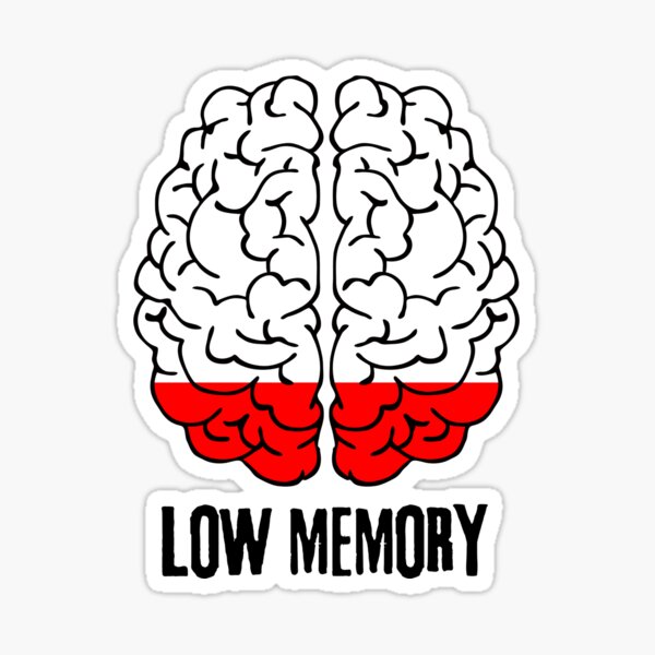 "Low Memory" Sticker for Sale by ZaxCraft | Redbubble