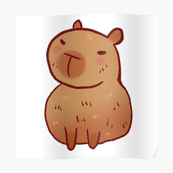 "Cute Capybara drawing " Poster for Sale by Mayarart | Redbubble