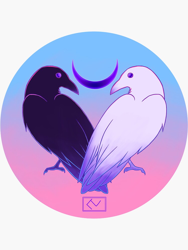 "Raven Love" Sticker for Sale by CDE-Designs | Redbubble