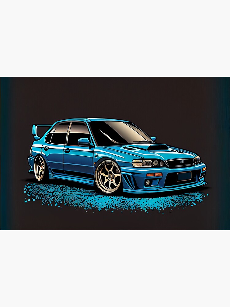 "Painting of a Blue Subaru Impreza " Poster for Sale by MotivStyle ...