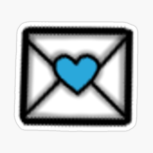 "Traditional Style Love Letter Bright Blue" Sticker for Sale by samm6n ...