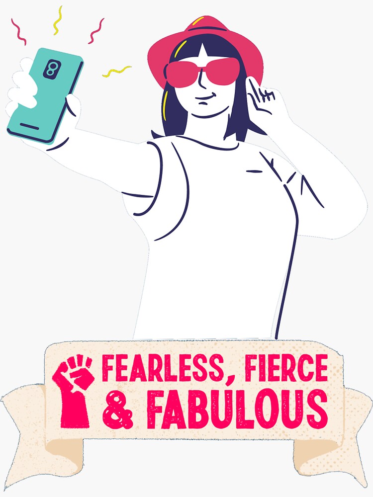 "Fearless, fierce & fabulous" Sticker for Sale by PellSilversmith ...