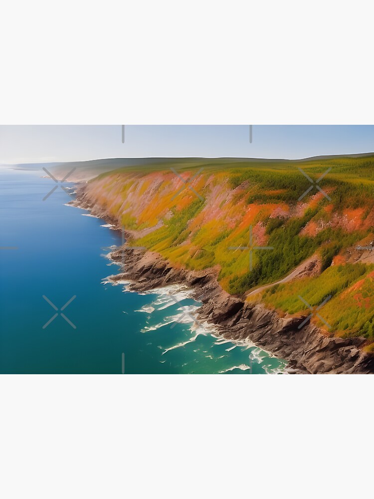 "Cabot Trail Watercolor Digital Painting" Sticker for Sale by Alt-Art ...
