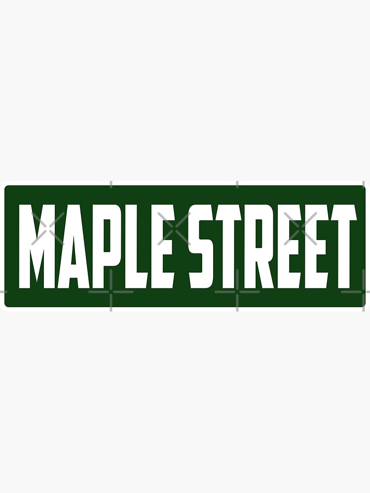 "Maple Street" Sticker for Sale by brasevko | Redbubble