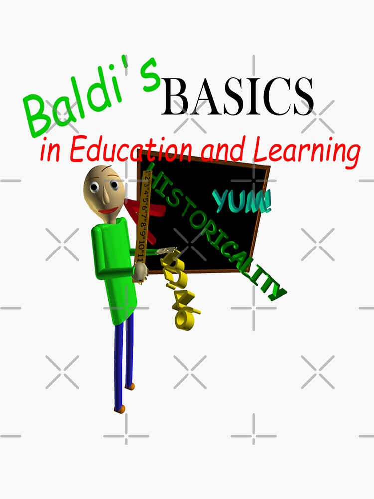 "Vintage Baldi's Basics Logo" Sticker for Sale by idriss4design | Redbubble