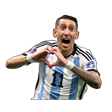 "Di María Heart World Cup Celebration Sticker" Sticker for Sale by ...