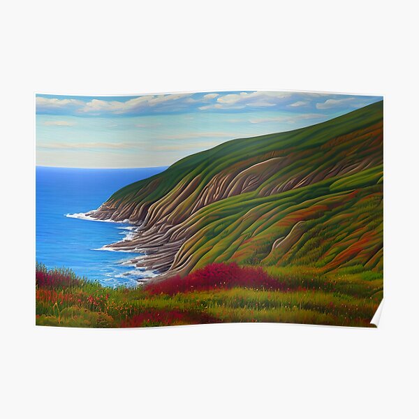 "Cabot Trail Cape Breton Digital Painting" Poster for Sale by Alt-Art ...