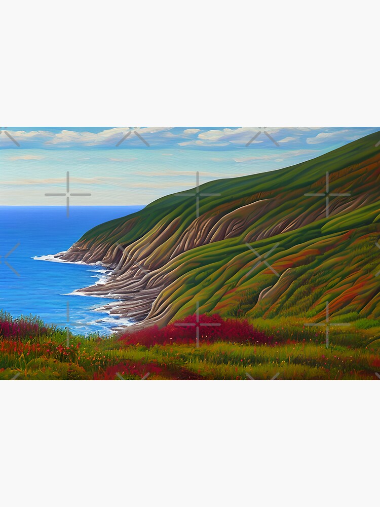 "Cabot Trail Cape Breton Digital Painting" Sticker for Sale by Alt-Art ...